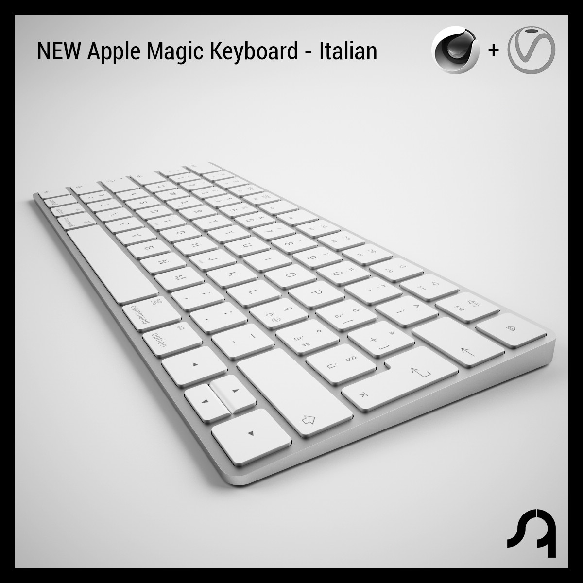 New Apple keyboard - italian 3D - 3DHunt.co