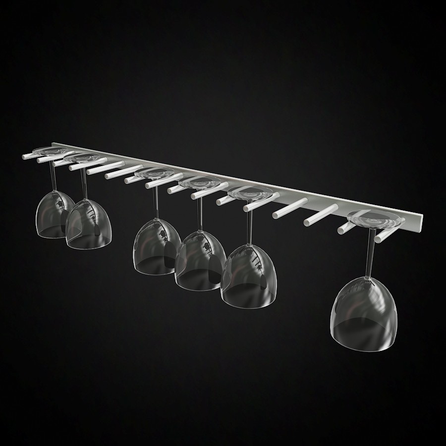 Wall mounted glass holder - 3DHunt.co