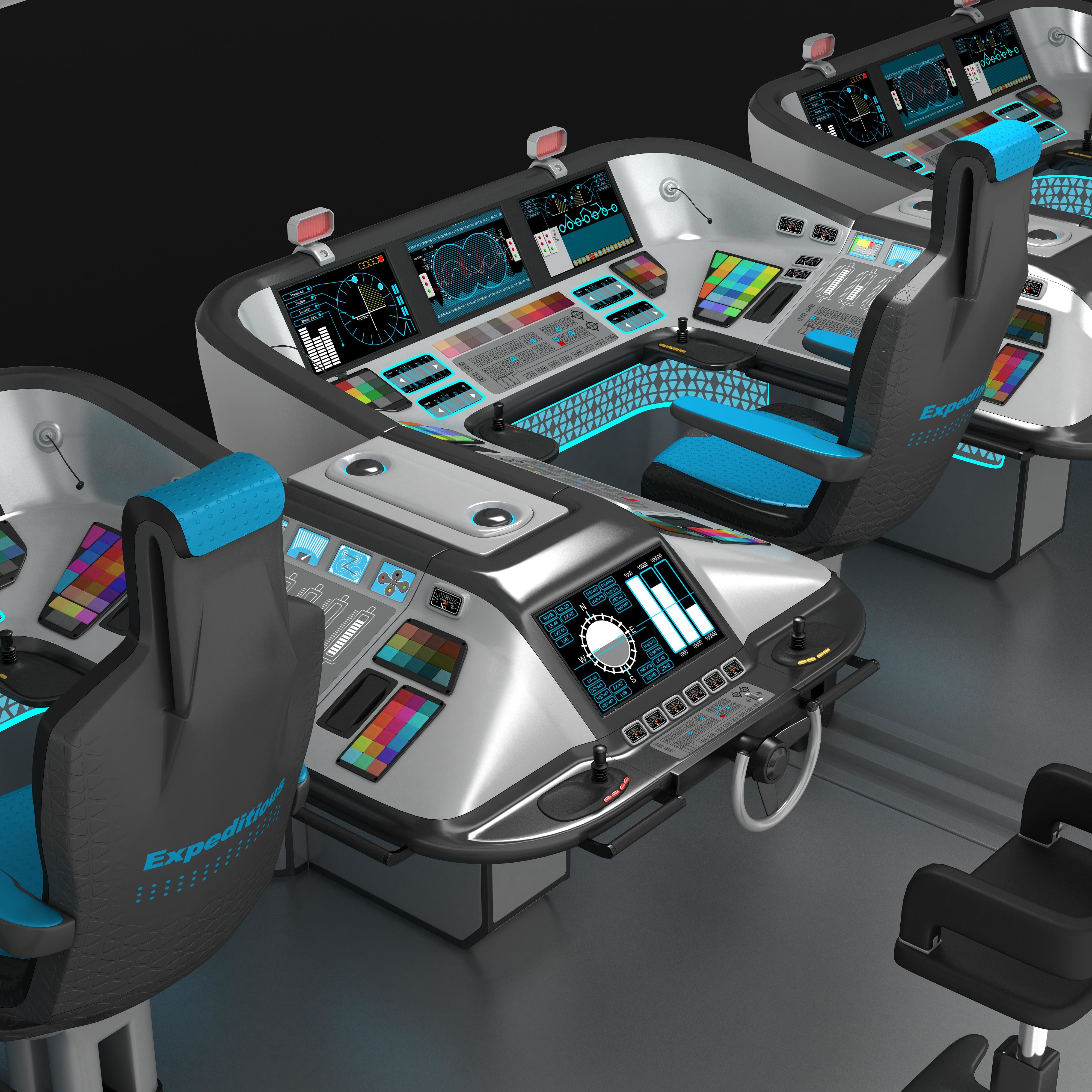 3D Shipboard control panel model - 3DHunt.co
