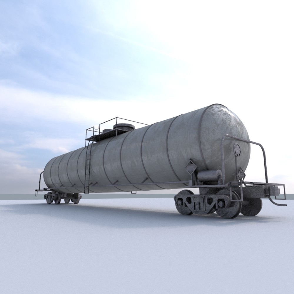 Train Car Tank Car 2 3D Model - 3DHunt.co