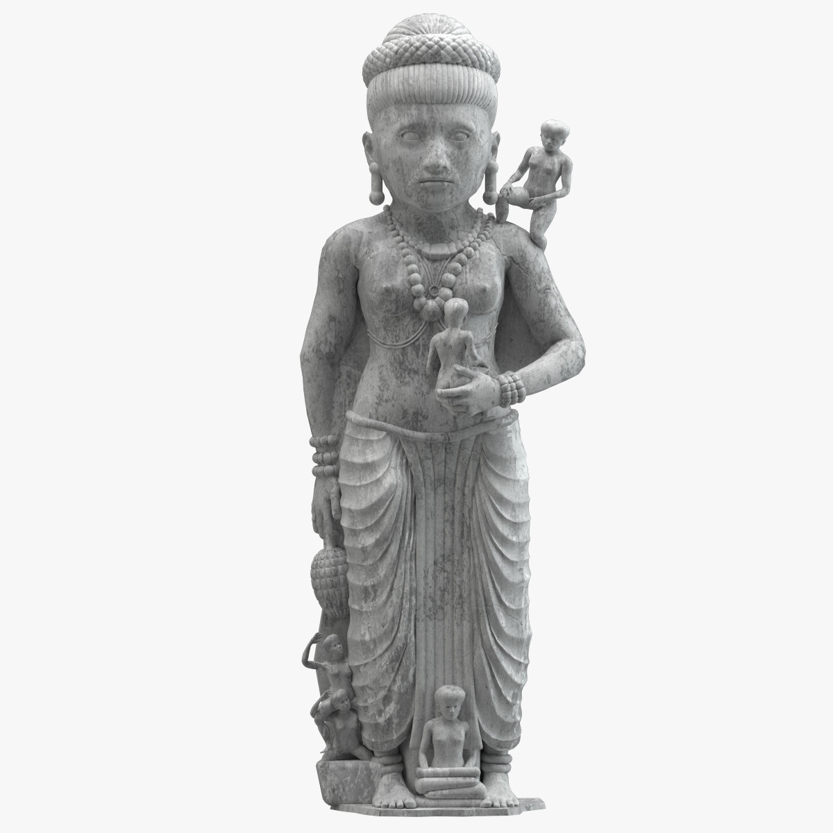 3D Statue ancient hariti 3D Model - 3DHunt.co