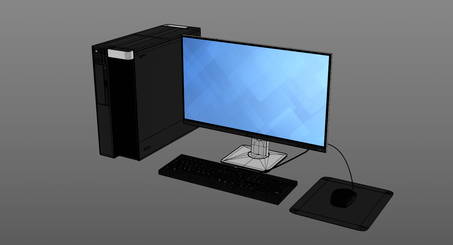 Dell Workstation 3D model 3D Model - 3DHunt.co