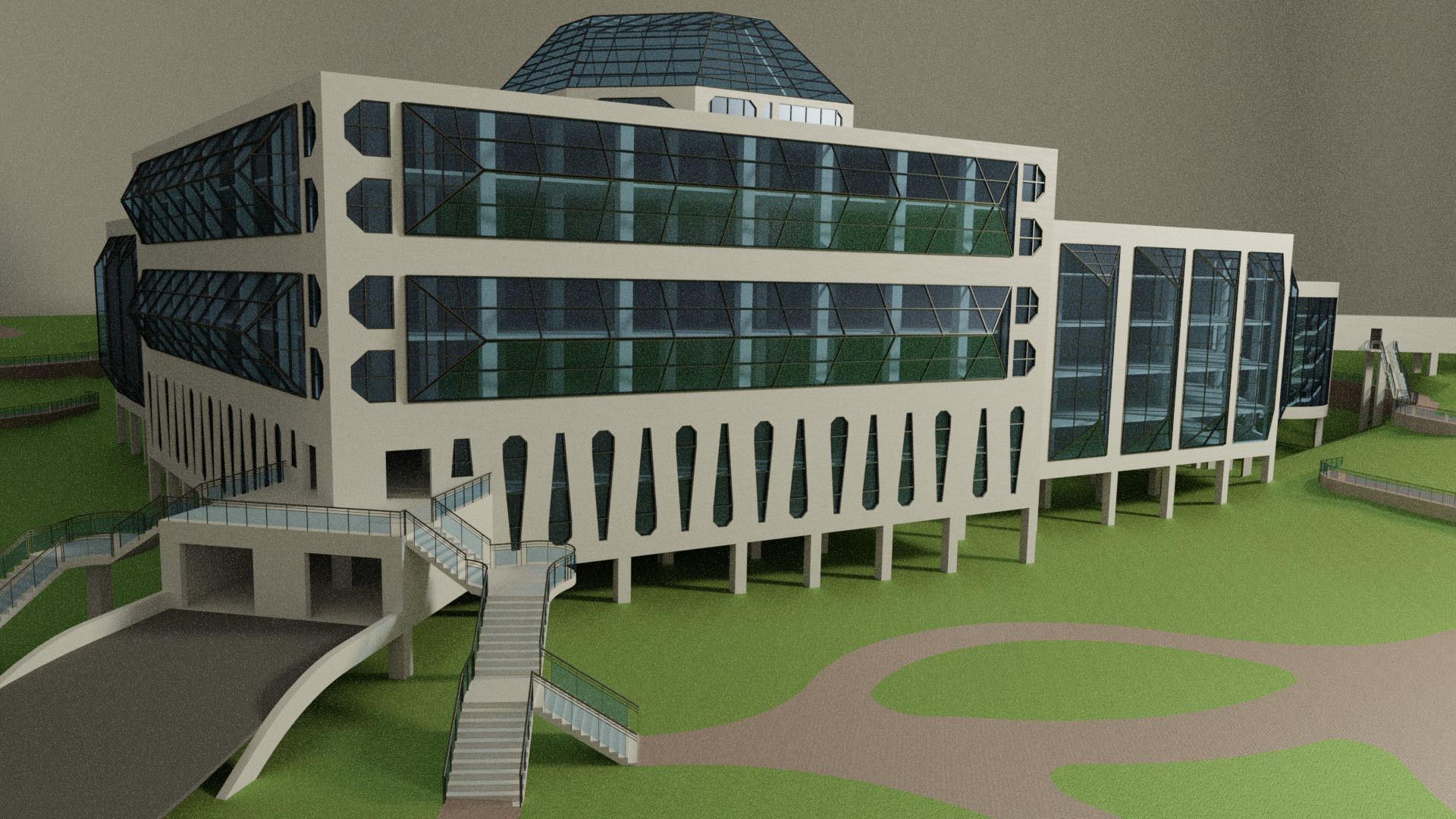 3D Science center building model 3D Model - 3DHunt.co