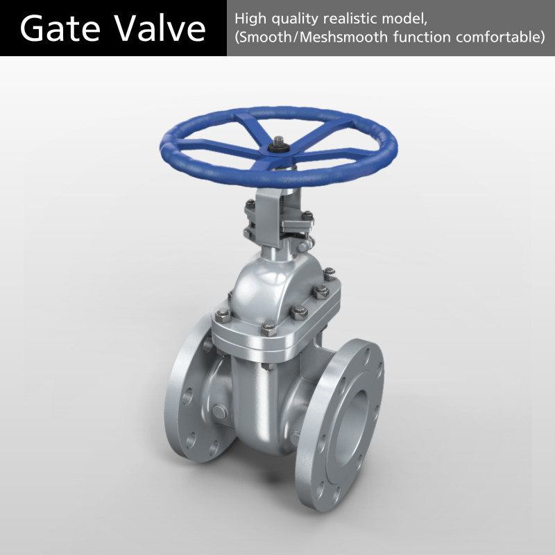 3D Gate Valve model 3D Model - 3DHunt.co