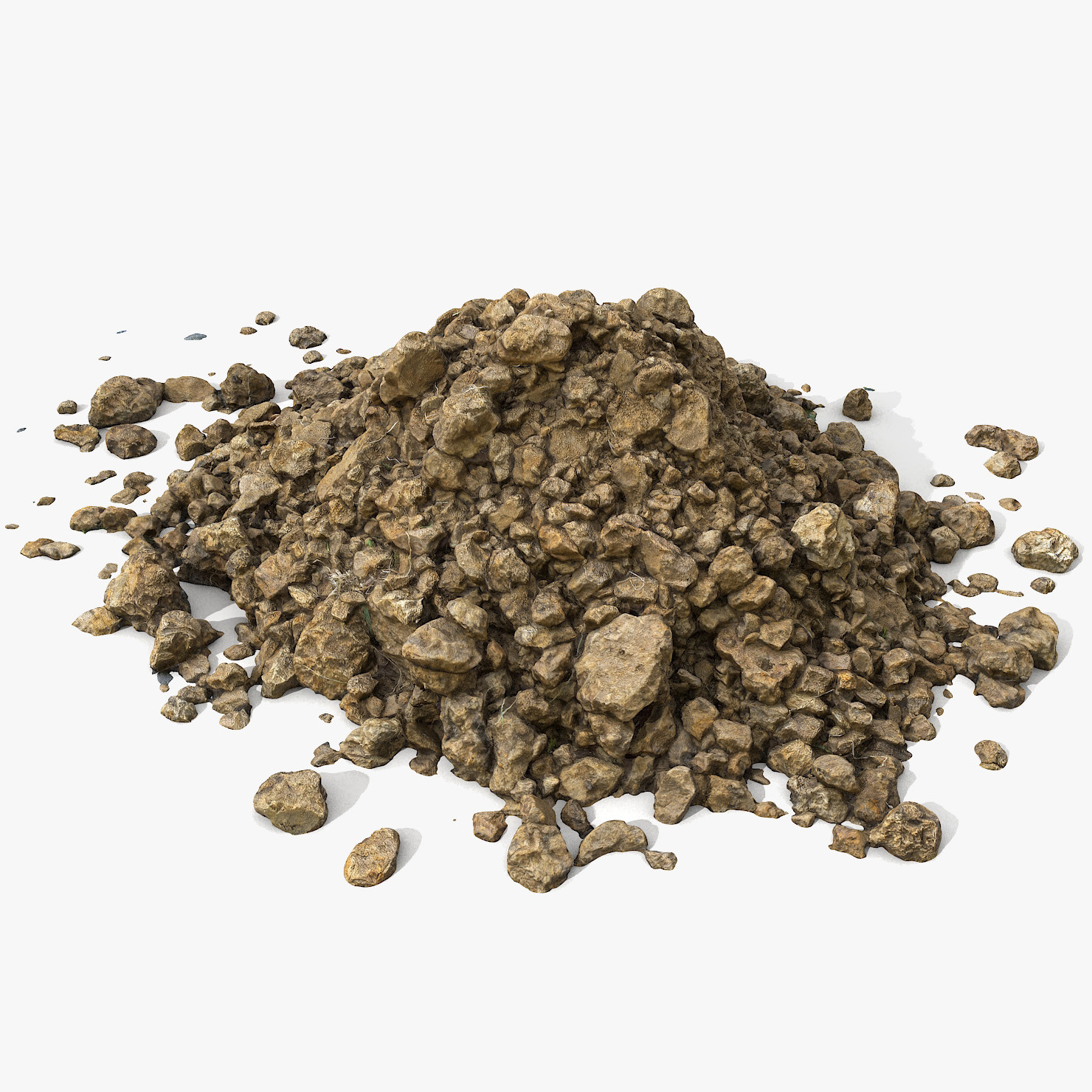 Realistic Soil Ground Pile 2 3D Model - 3DHunt.co