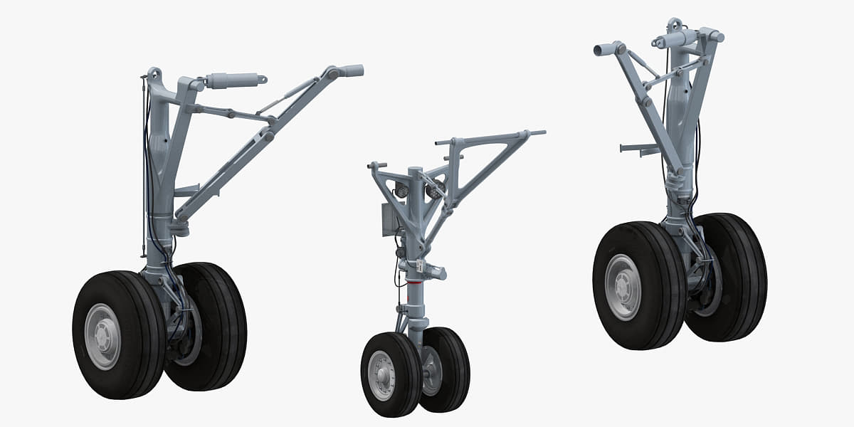 A320 neo Landing Gears 3D Model - 3DHunt.co