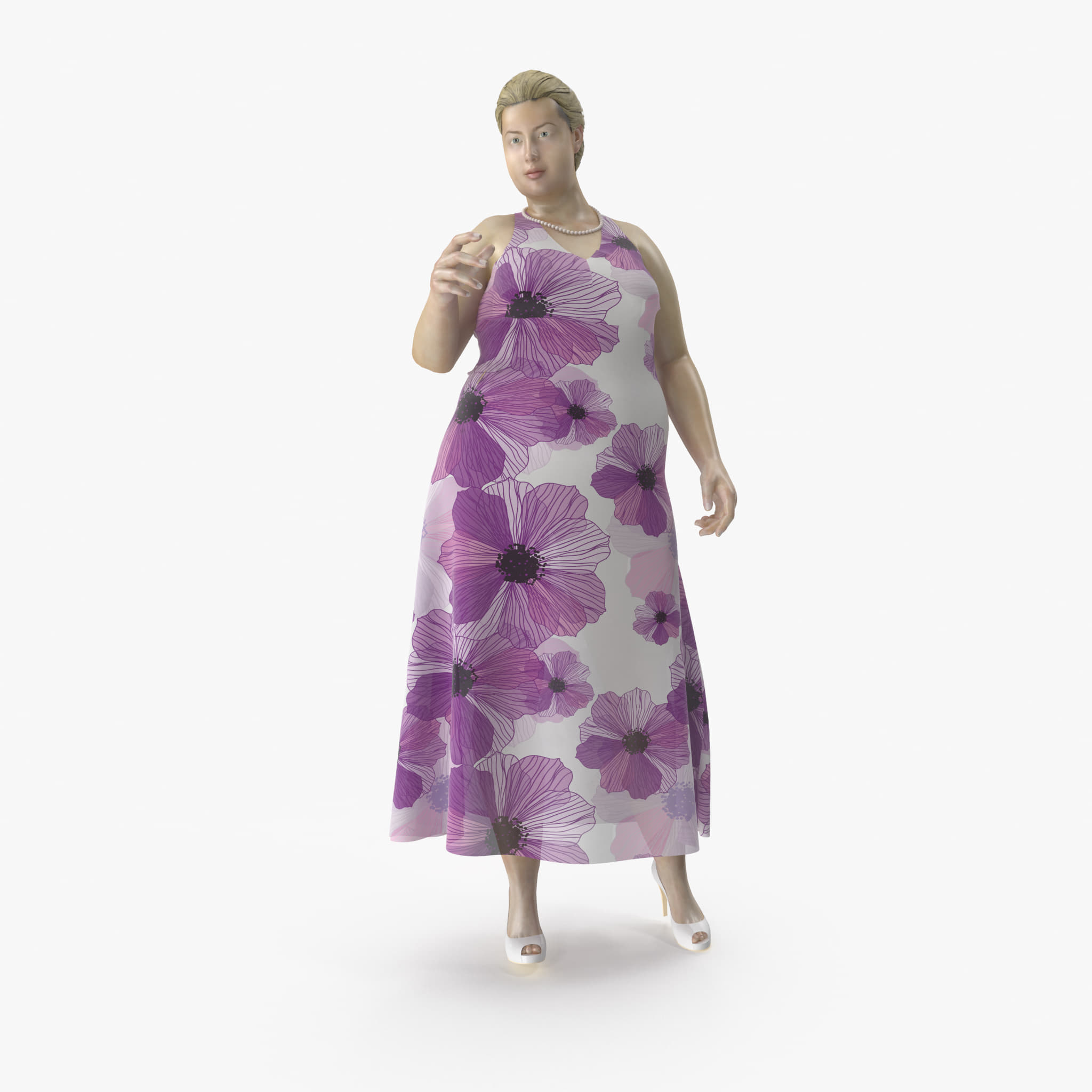 Very Plus Size Mannequin 01 Pose 04 3D Model - 3DHunt.co