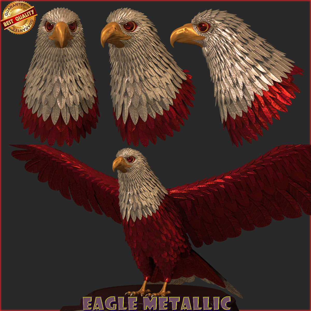 Eagle Metallic 3D Model - 3DHunt.co