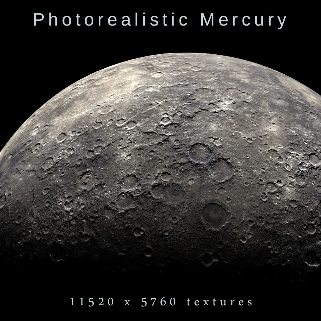 Photorealistic Mercury 11K textures 3D model 3D Model - 3DHunt.co