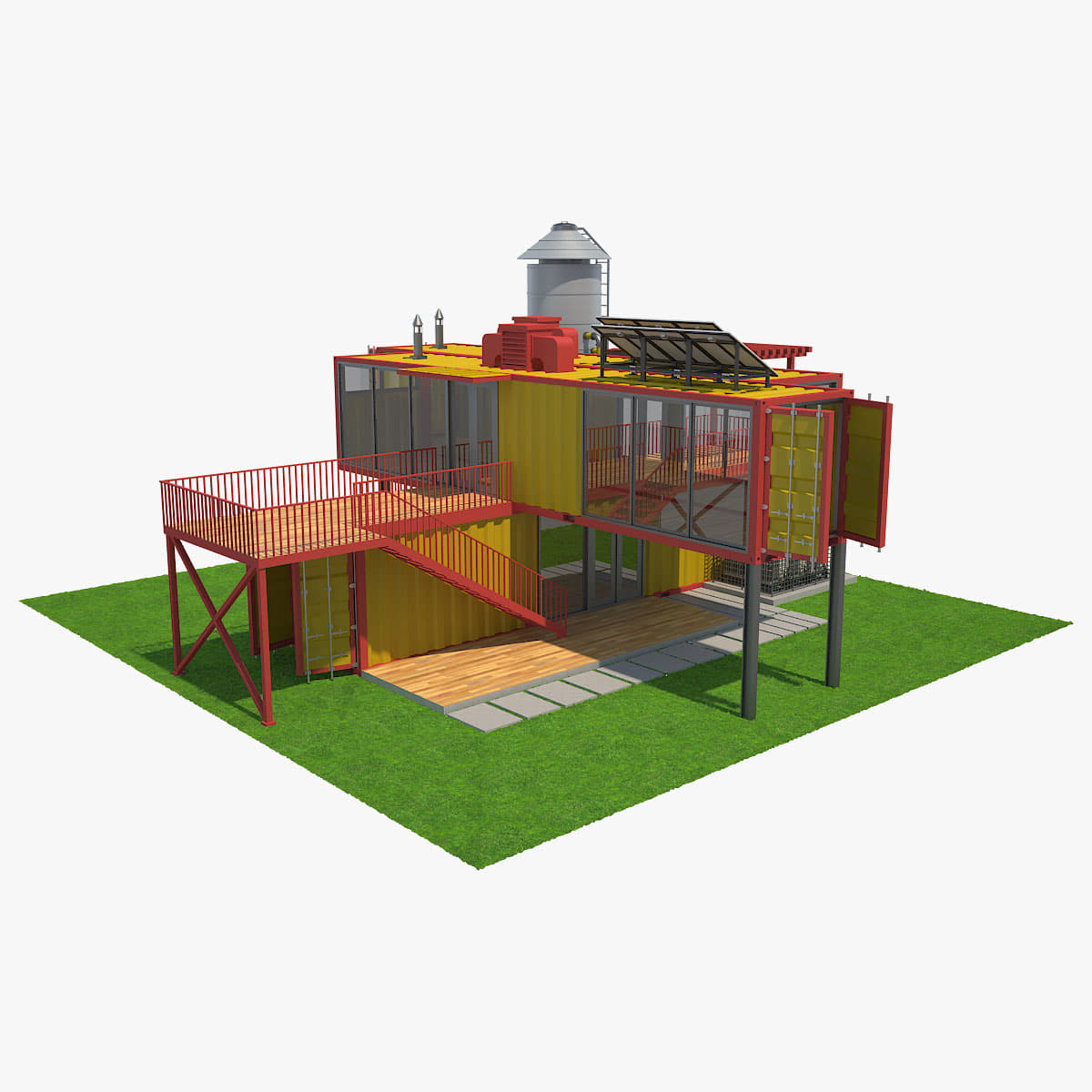 Container House 02 3D Model - 3DHunt.co