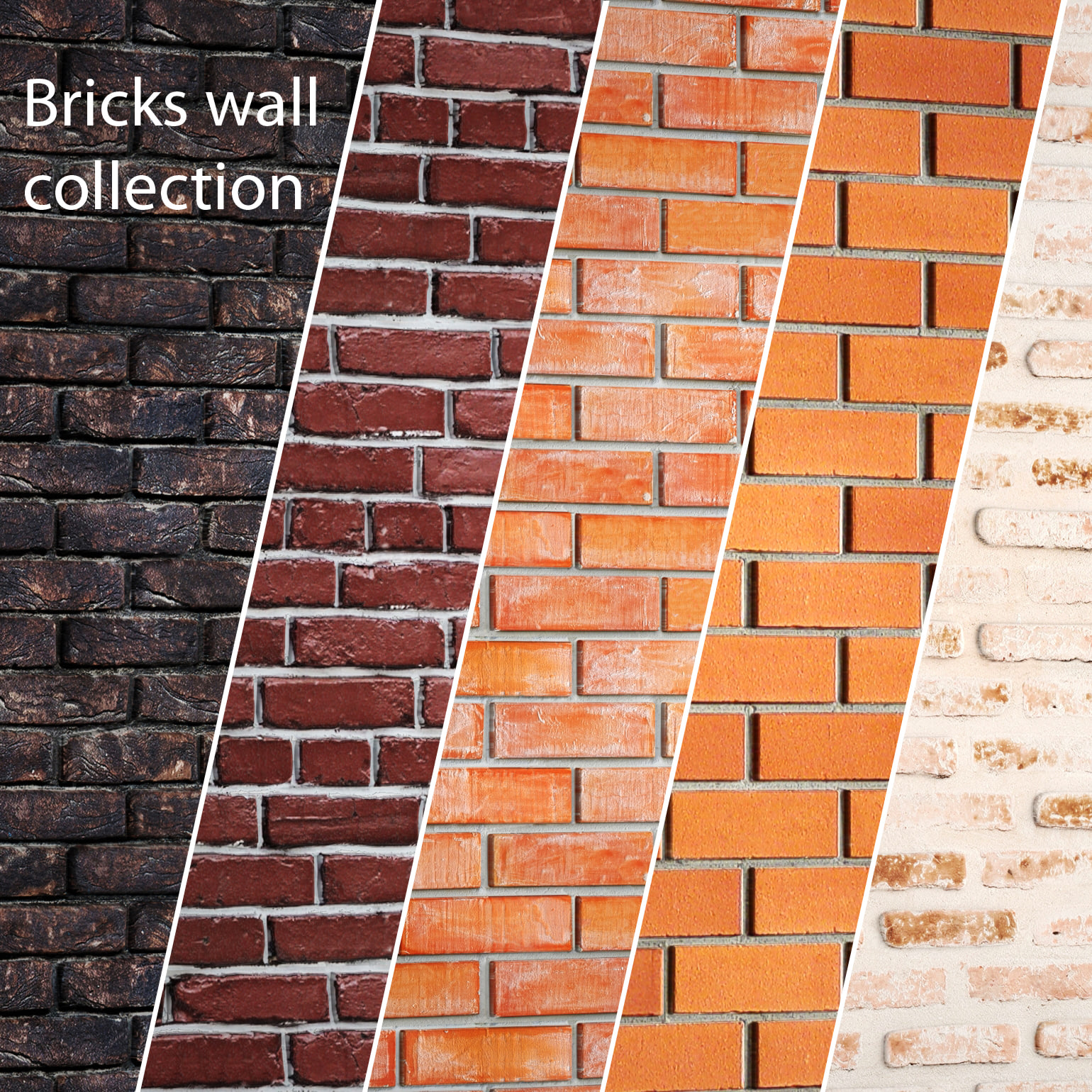 Bricks wall set model 3D Model - 3DHunt.co
