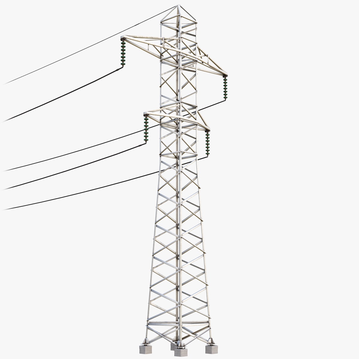 Power Lines 3D 3D Model - 3DHunt.co