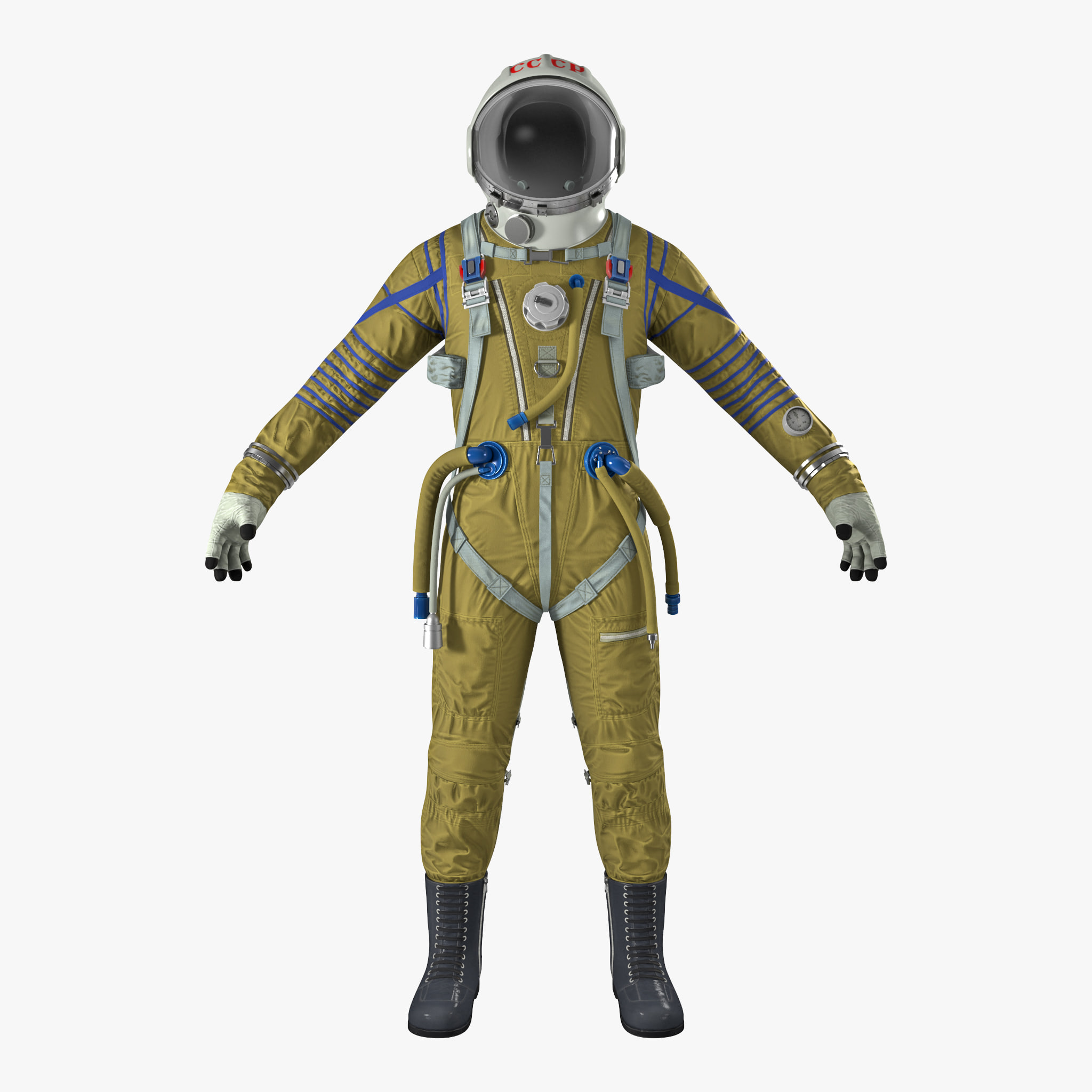 USSR Space Suit Strizh with SK-1 Helmet 3D 3D Model - 3DHunt.co