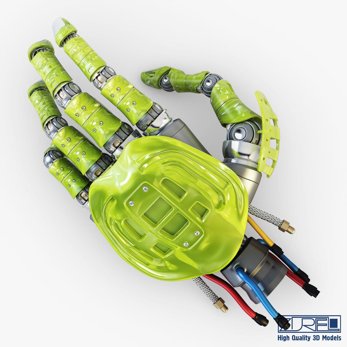 Bio robotic hand v 2 3D Model - 3DHunt.co
