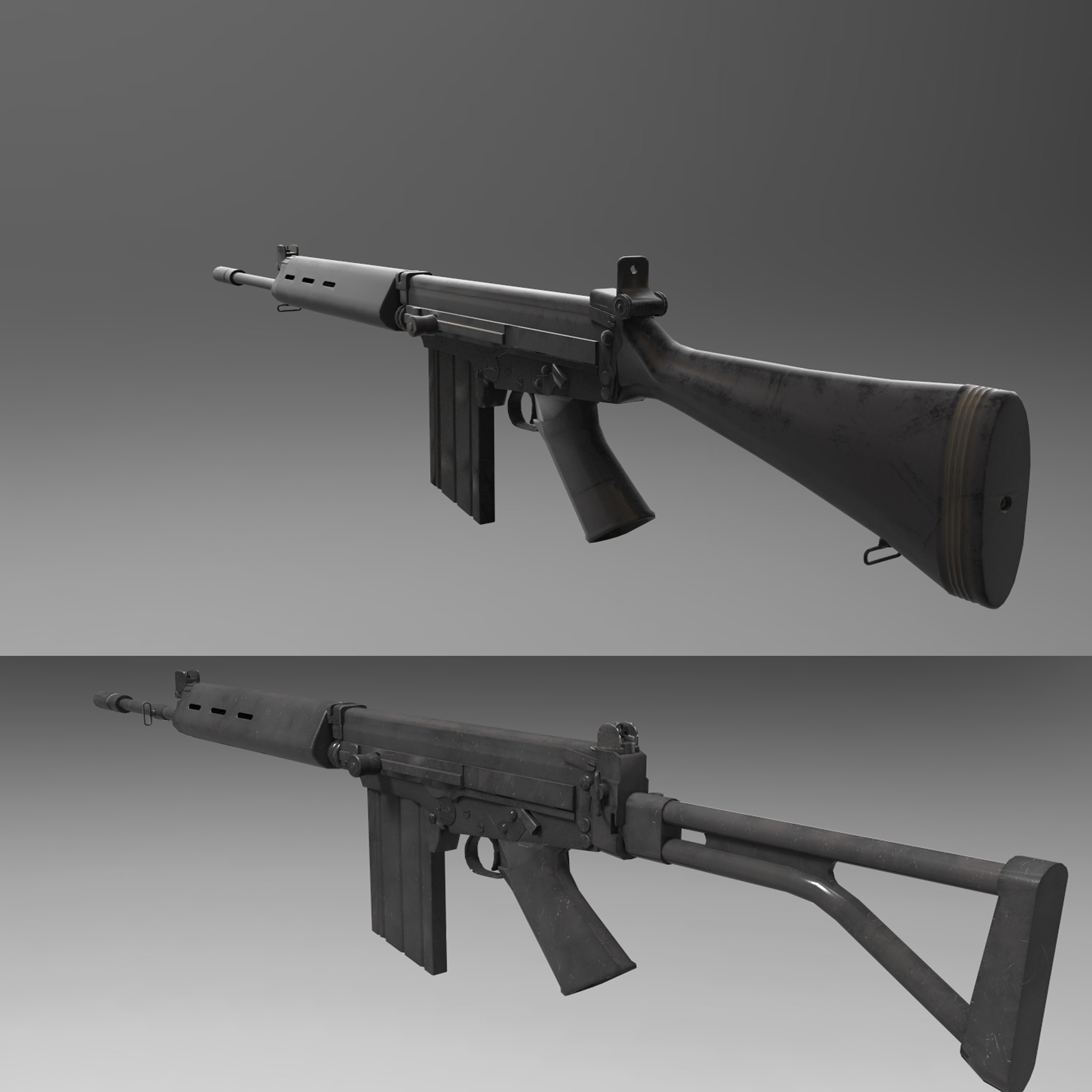 FN FAL PACK 3D Model - 3DHunt.co