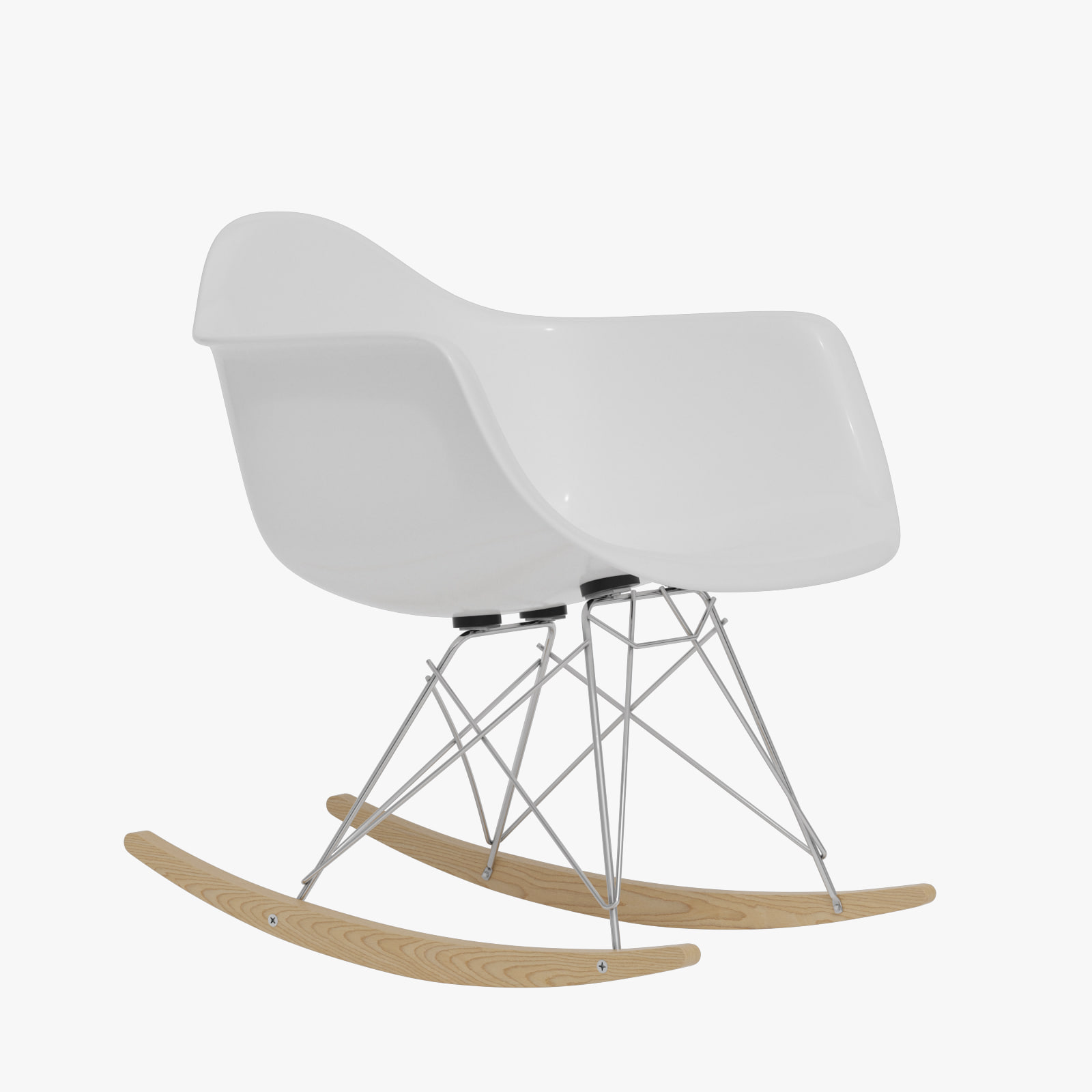 Eames Molded Plastic Armchair Rocker Base model 3D Model - 3DHunt.co