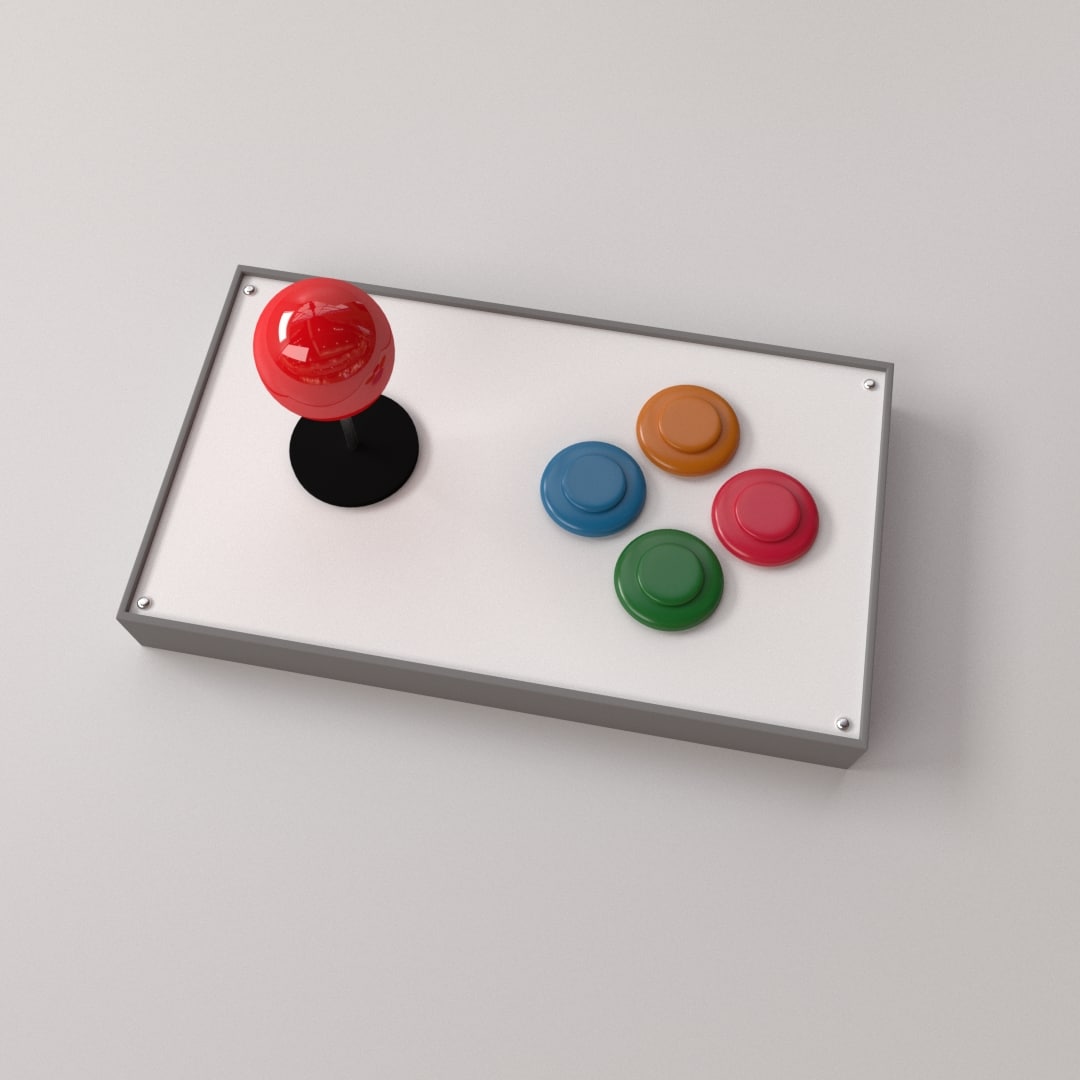3D model Arcade Joystick 3D Model - 3DHunt.co