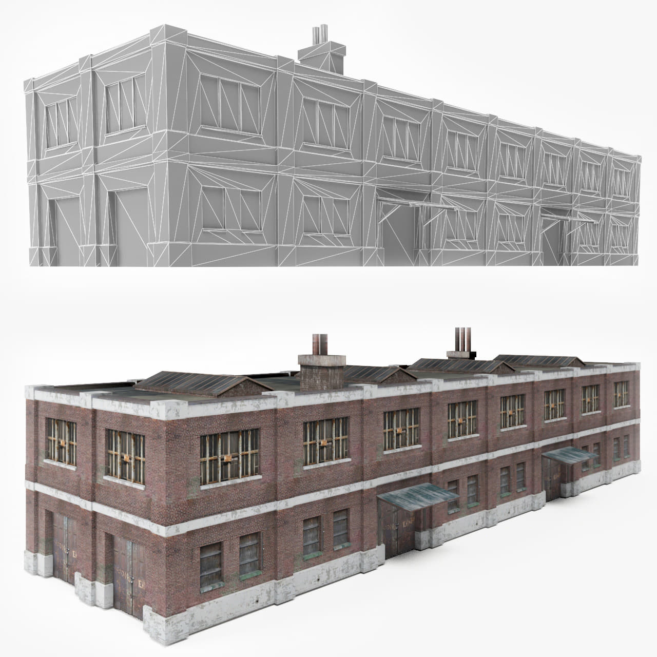 Factory Building 3D model 3D Model - 3DHunt.co