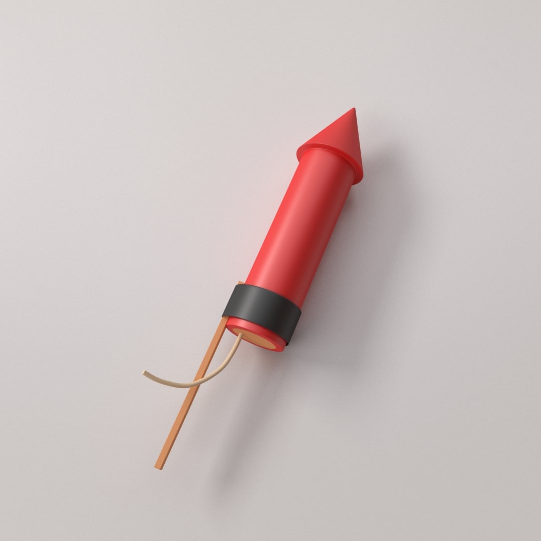 Rocket Firework 3D 3D Model - 3DHunt.co