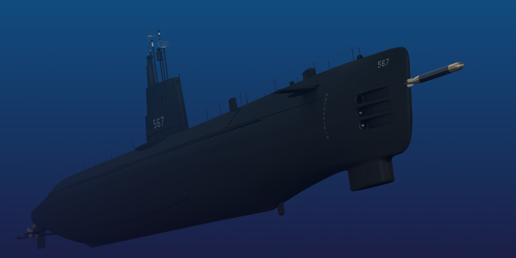USS Gudgeon SS-567 3D Model - 3DHunt.co