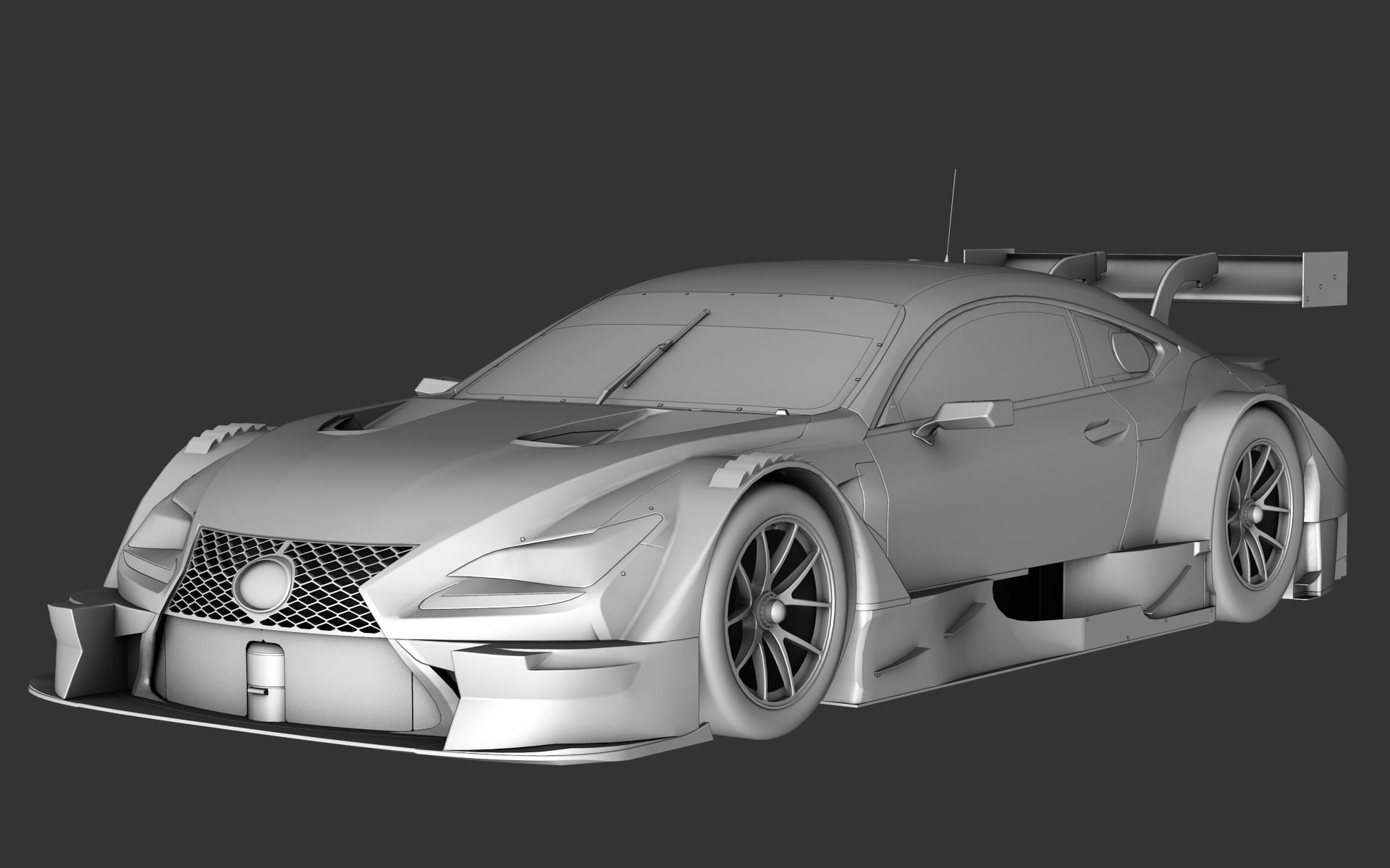 Lexus RC F GT500 3D Model - 3DHunt.co