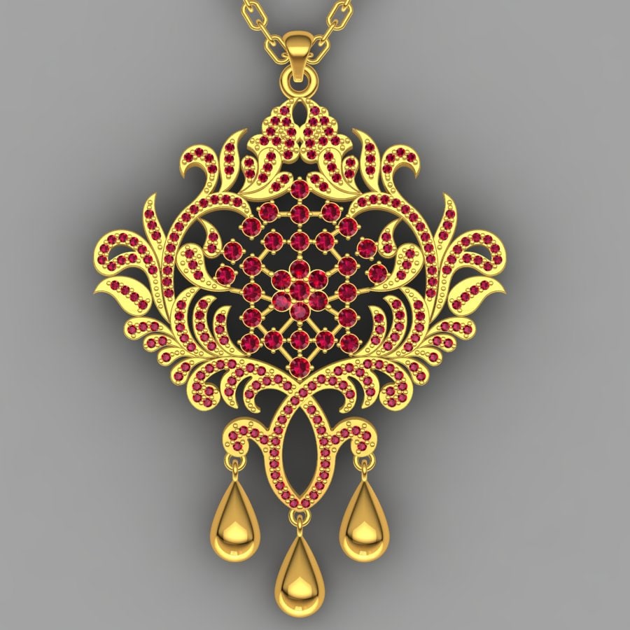 Necklace pendant 3D 3D Model - 3DHunt.co