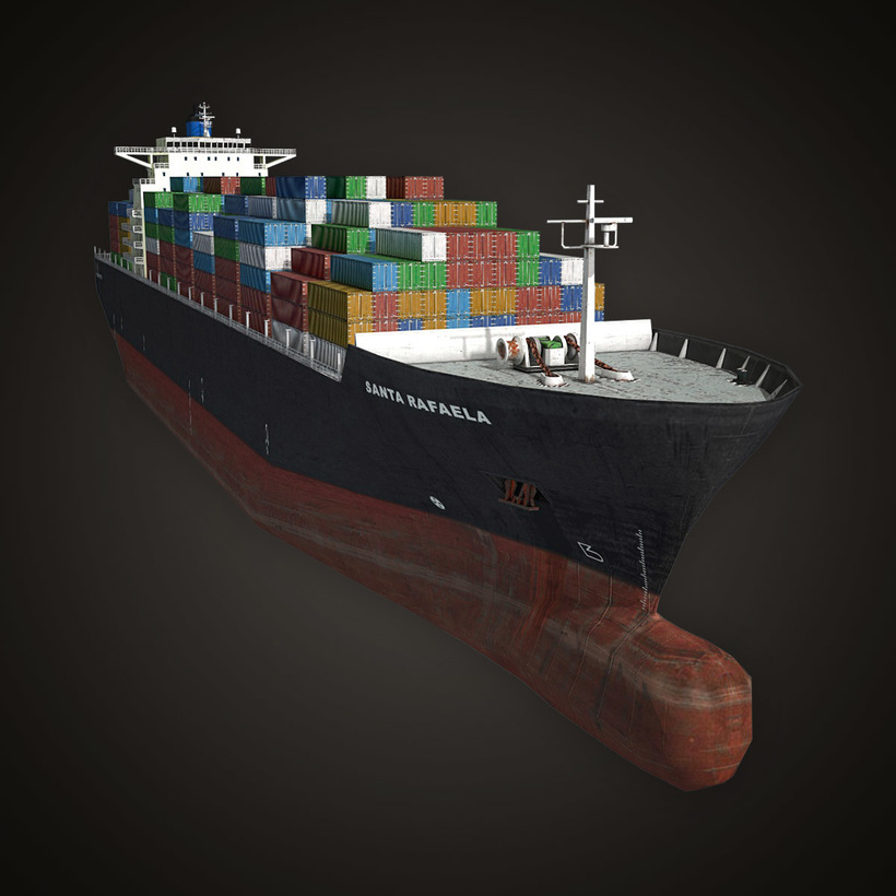 Cargo Ship 3D Model - 3DHunt.co