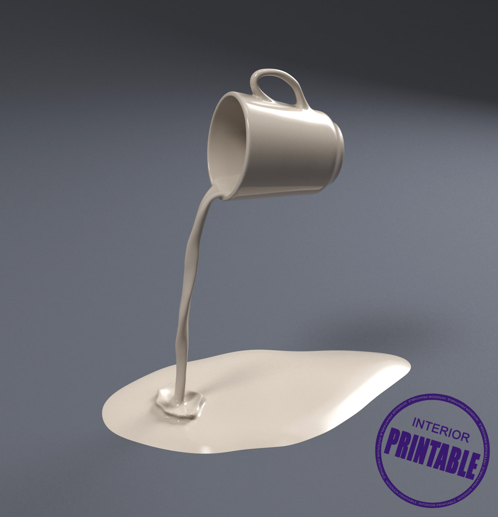 Spilled cup 3D Model - 3DHunt.co