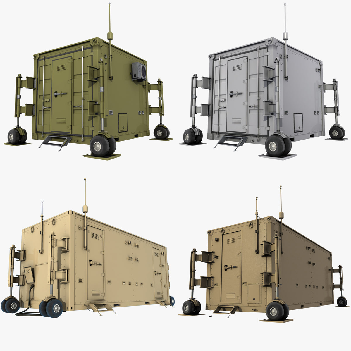 UAV Control Containers Collection 3D Model - 3DHunt.co