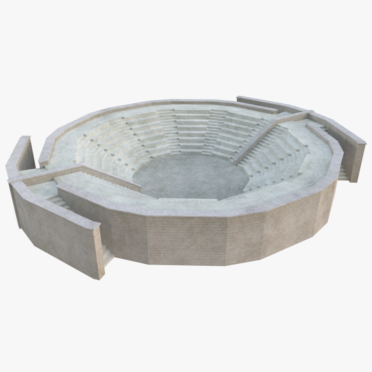 3D Amphitheatre 2 (Low Poly) model 3D Model - 3DHunt.co
