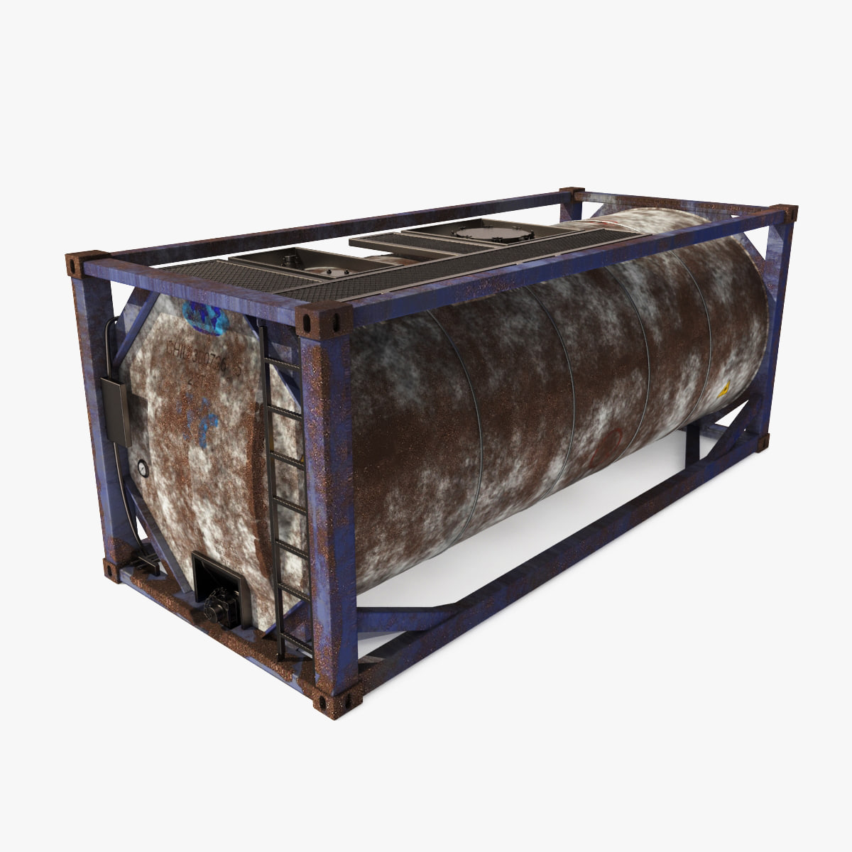 3D ISO Tank Container 2 3D Model - 3DHunt.co