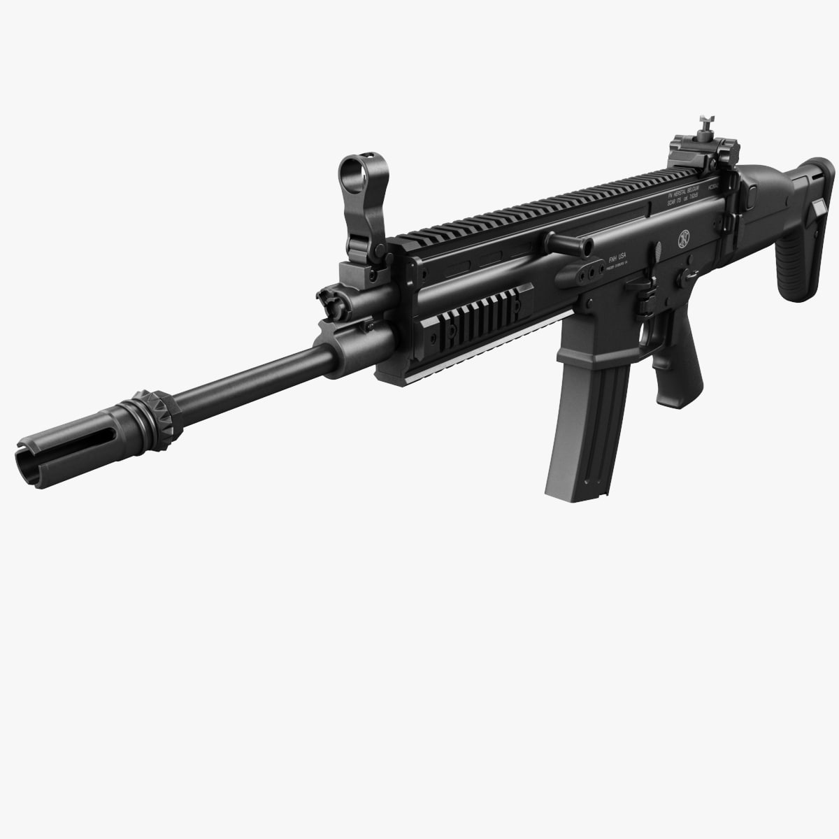 Assault Rifle SCAR 3D model 3D Model - 3DHunt.co