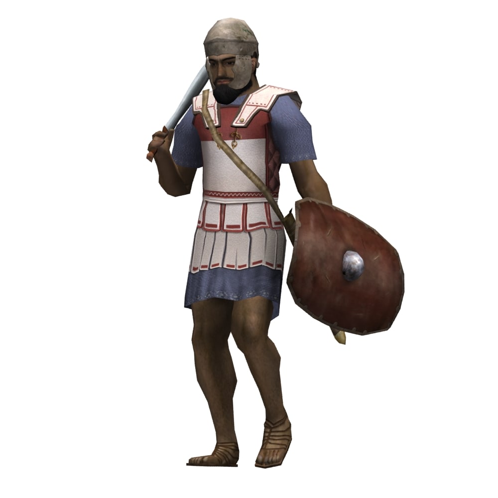 Low poly African swordsman 3D Model - 3DHunt.co