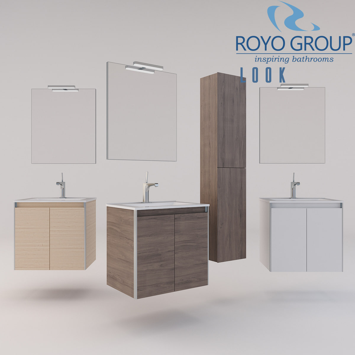 Royo Group - LOOK 600 Set Depth 44 2 Doors 3D Model - 3DHunt.co