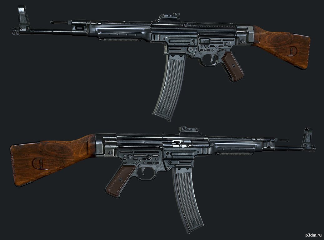 COD:MWR Weapon MP44 3D Model - 3DHunt.co