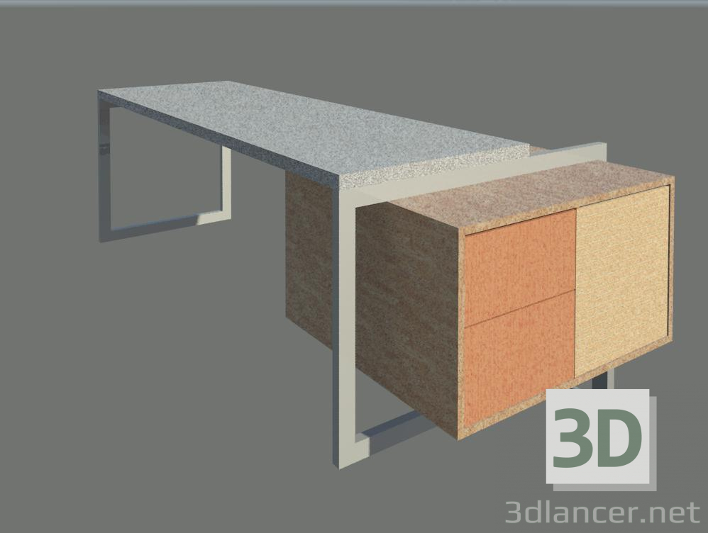 3D-Model Desktop table - 3DHunt.co