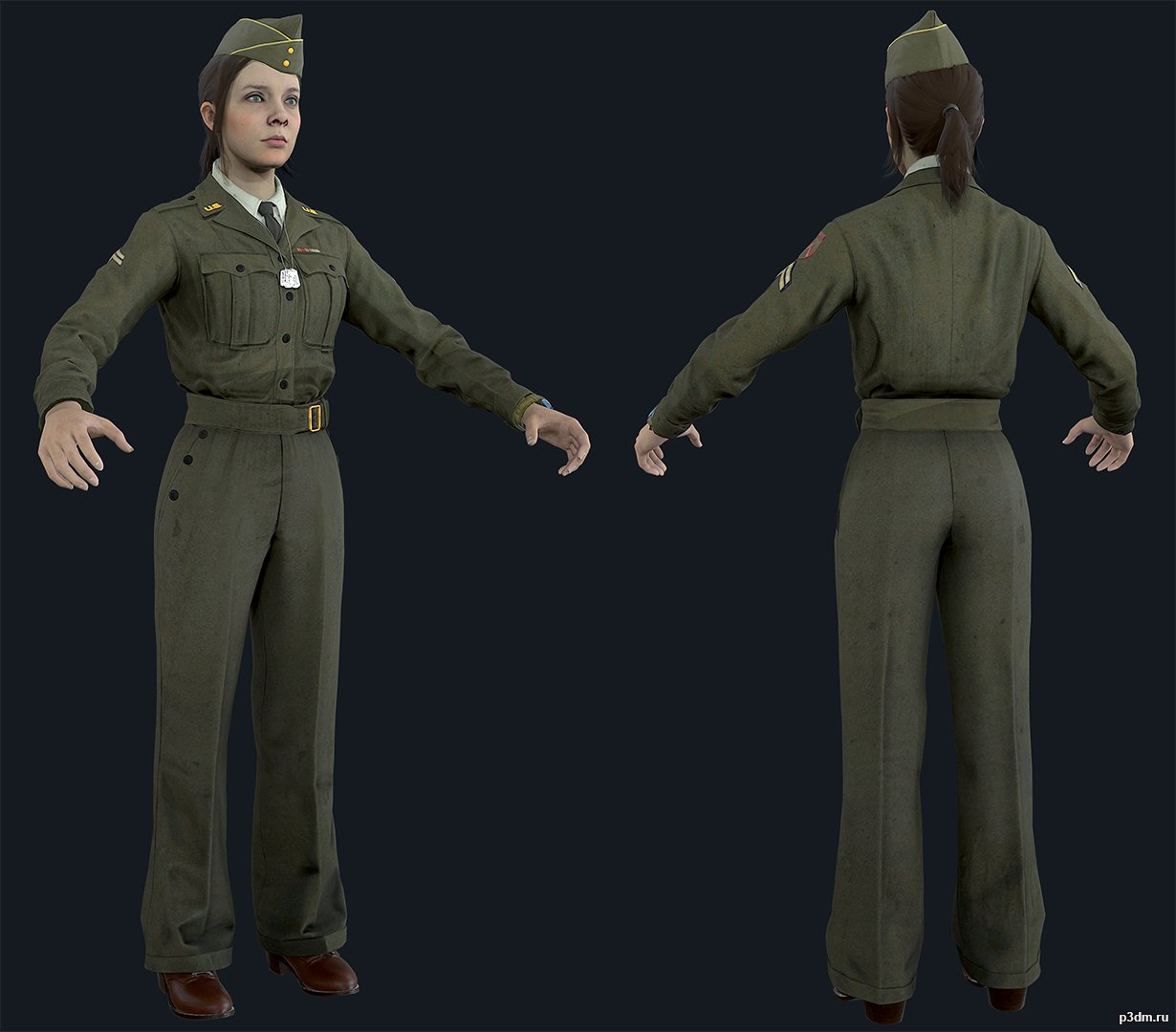 Quartermaster Corporal Green 3D Model - 3DHunt.co
