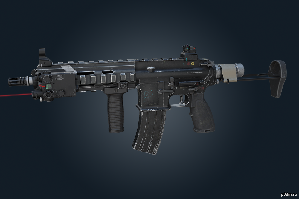 416-C Carbine - Rainbow Six Siege 3D Model - 3DHunt.co