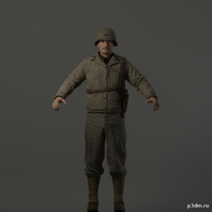 CoD WW2 Colonel Davis 3D Model_6316bb0c35b12.png - 3DHunt.co