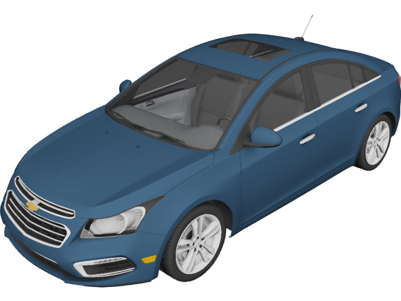 Chevrolet Cruze Sedan (2015) 3D Model - 3DHunt.co